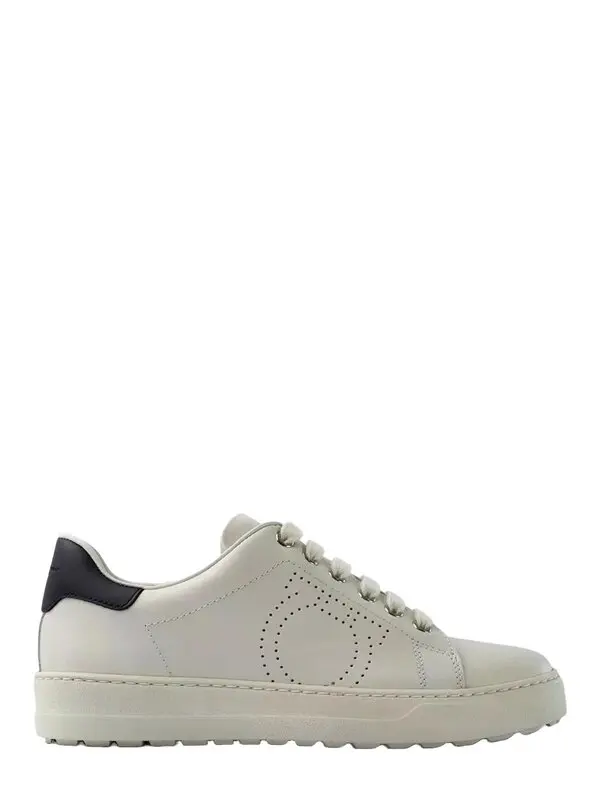 FERRAGAMO Perforated Heel Sneakers - White
