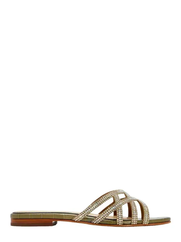 NICOLI Zuri Embellished-strap Sandals - Green