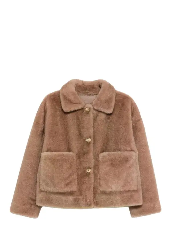 STUDIO AR Reversible Faux-fur Jacket - Brown