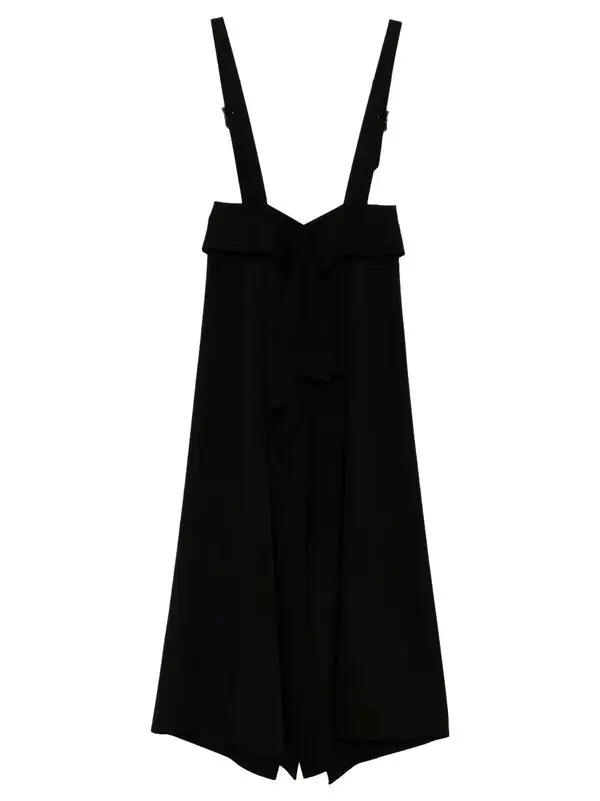 Yohji Yamamoto Draped Detailing Dress - Black
