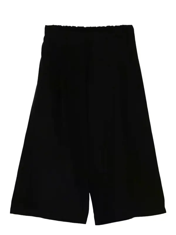 Yohji Yamamoto Double Satin Cropped Pants - Black