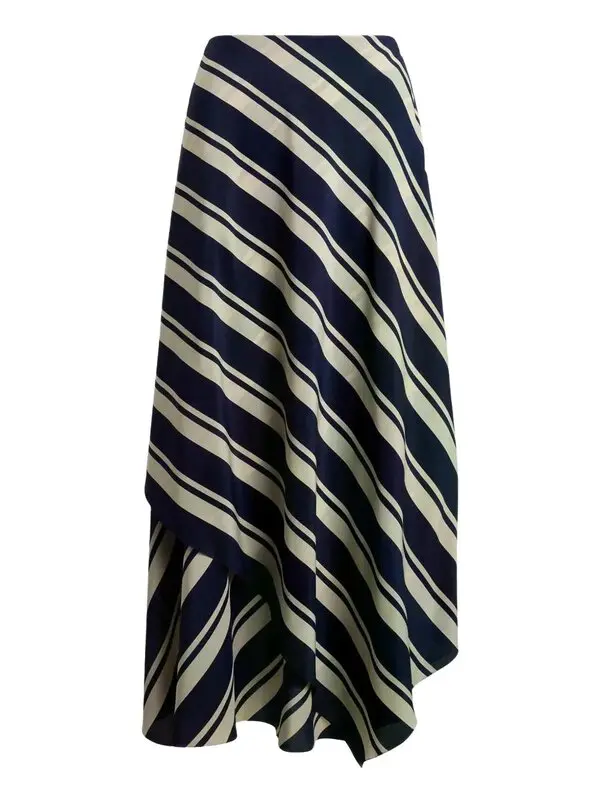 Ralph Lauren Striped Handkerchief Tilda Skirt - Blue