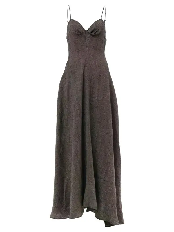 YANGKEHAN Knotted Maxi Dress - Brown