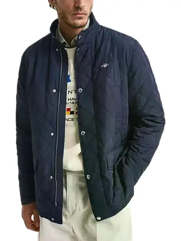 Gant Quilted Windcheater Jacket - Blue