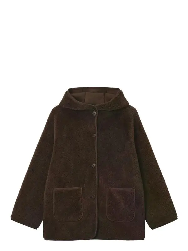 B+AB Patch-pocket Hooded Coat - Brown