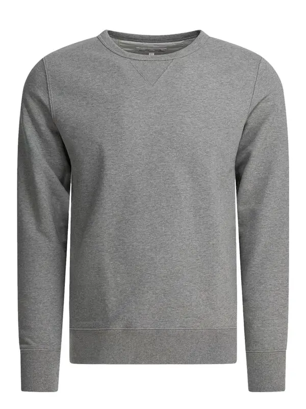 MERZ B. SCHWANEN V-stitch Crew-neck Sweater - Grey