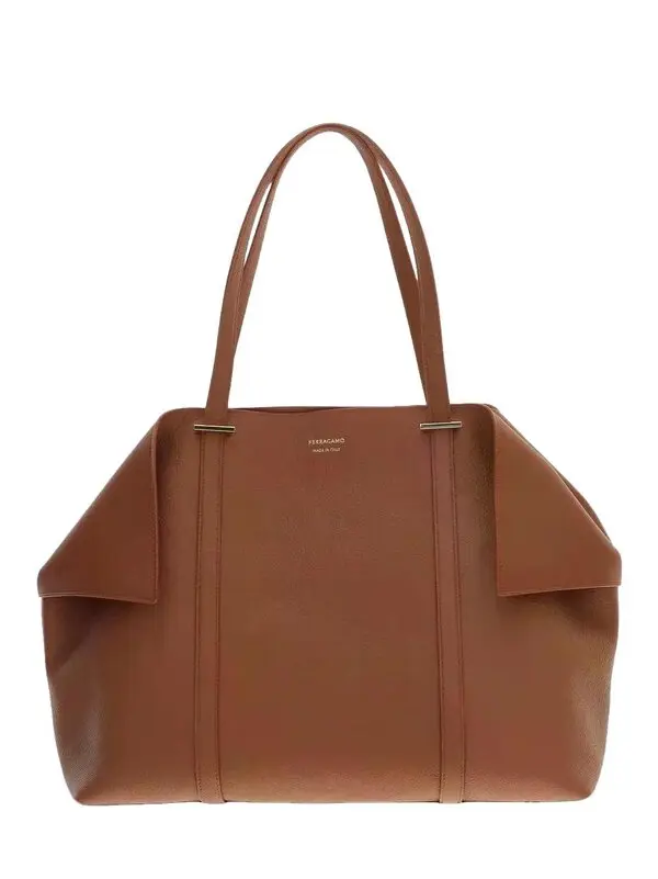 FERRAGAMO Folded Tote Bag - Brown