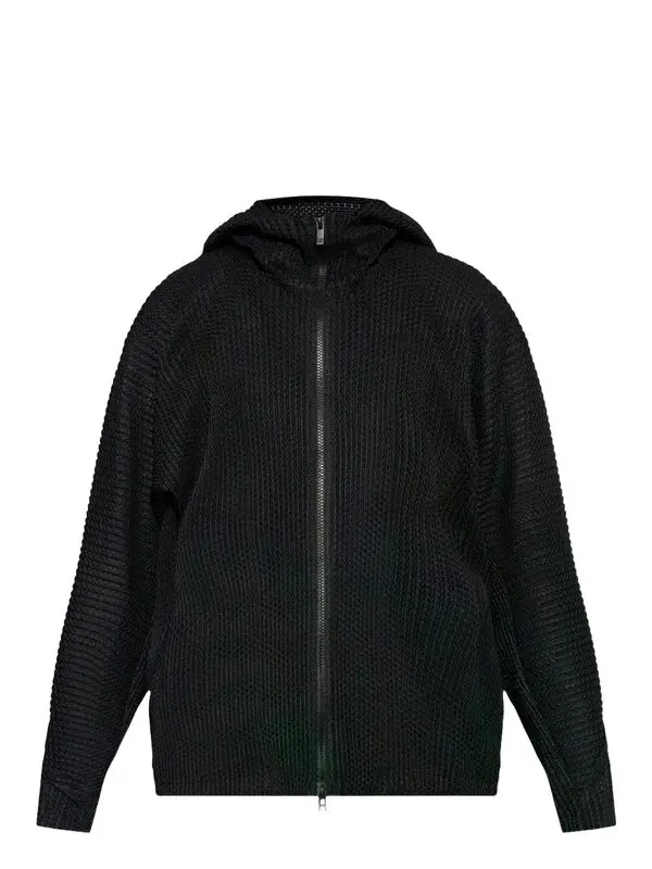 Issey Miyake Wickerwork Hooded Jacket - Black