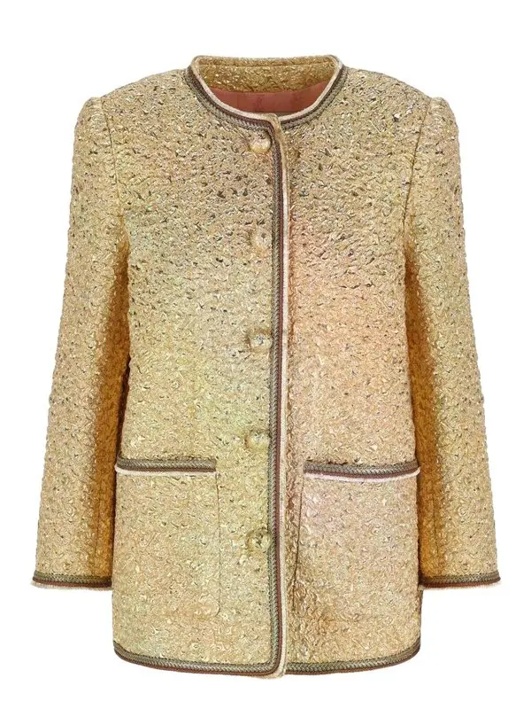 Valentino Garavani Buttoned Jacket - Gold
