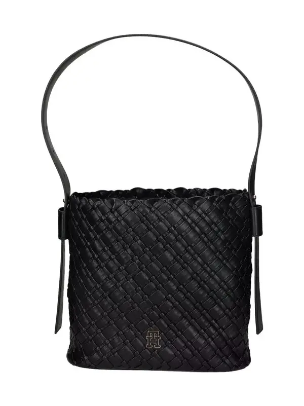 Tommy Hilfiger Woven Shoulder Bag - Black