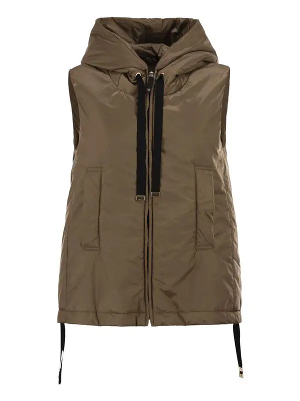 Max Mara Greengo Technical Canvas Vest - Brown
