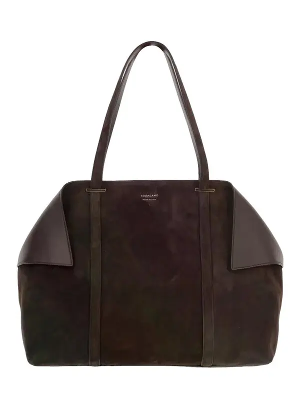 FERRAGAMO Large Folded Tote Bag - Brown