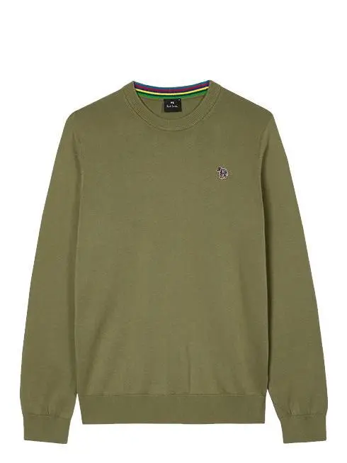 Paul Smith Organic Cotton Zebra Logo Sweater - Green