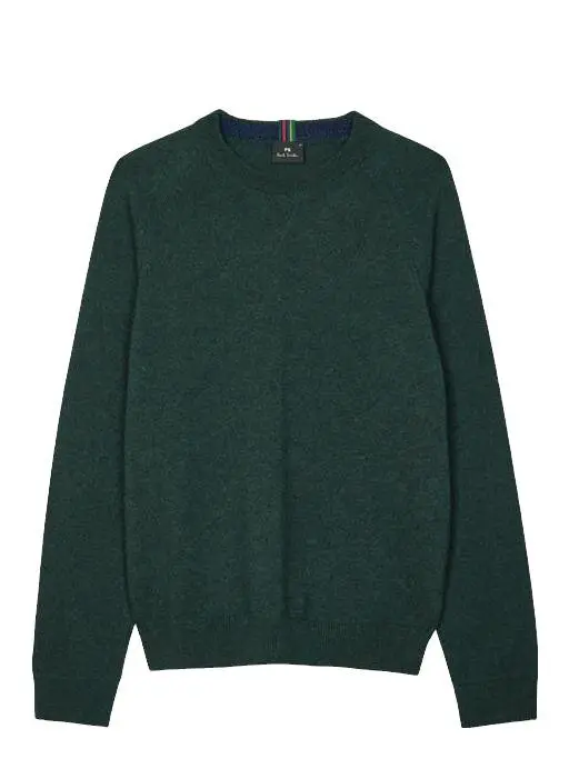 Paul Smith Dark Merino Wool Raglan Sweater - Green
