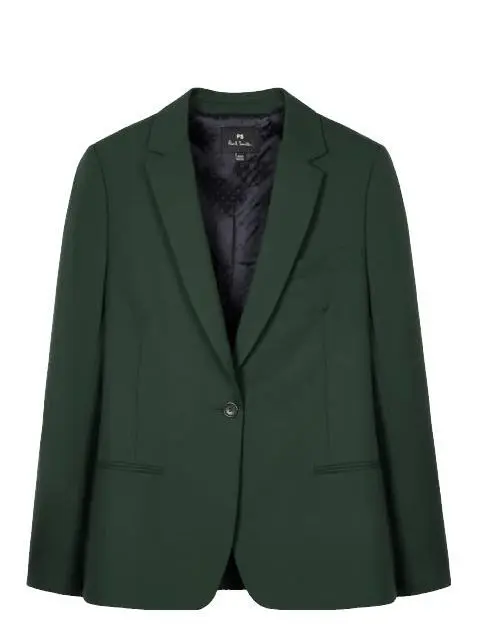 Paul Smith Wool Hopsack Blazer - Green