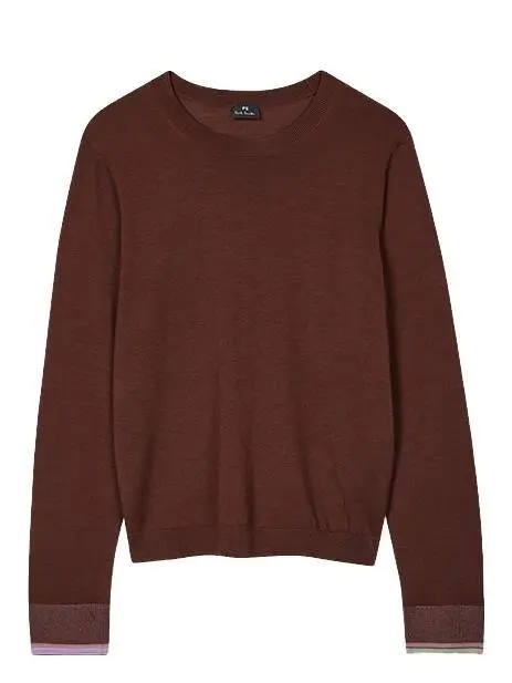 Paul Smith Knitted Crew Neck Sweater - Brown