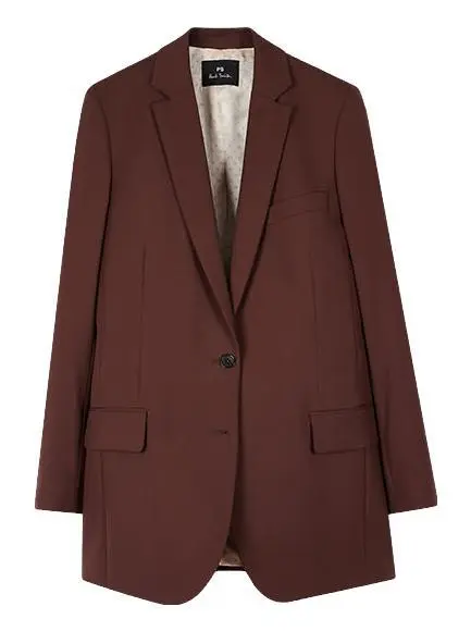 Paul Smith Hopsack Wool Blazer - Brown