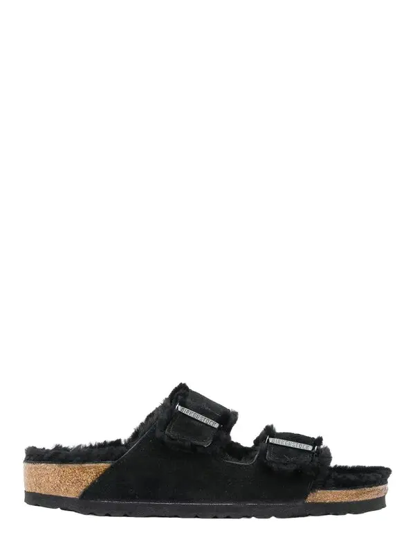 BIRKENSTOCK Arizona Shearling Lined Sandals - Black