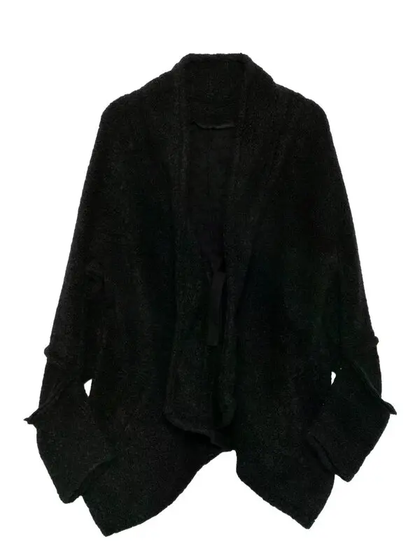 LIMI FEU Loop Inlay Frilled Collar Jacket - Black