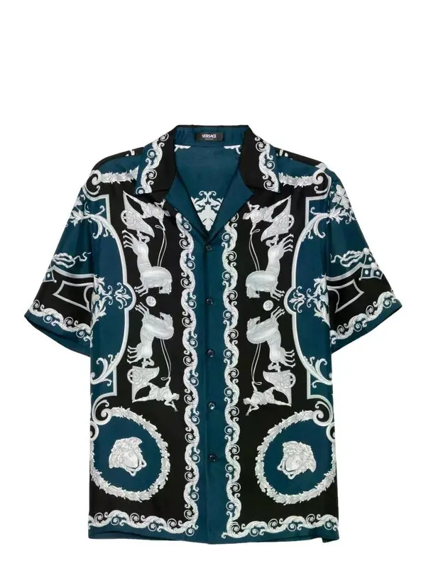 Versace Hall Of Heroes Short-sleeve Shirt - Blue