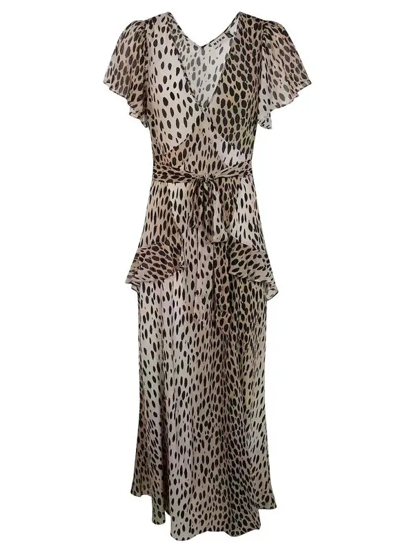 Rixo Evie Midi Dress - Brown