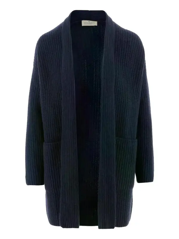 Bruno Manetti Ribbed Knit Cardigan - Blue