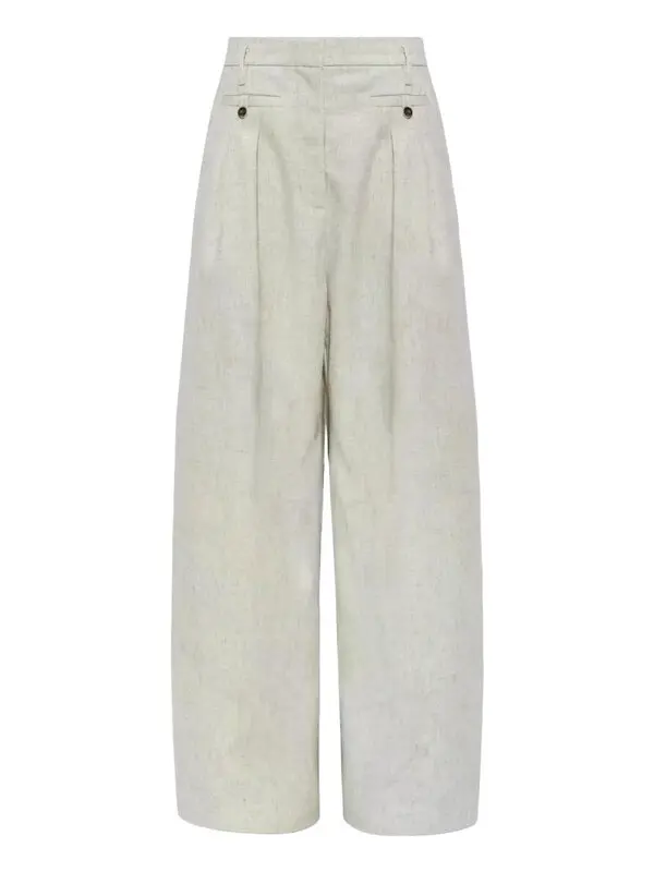 Munthe Button Pleated Trousers - Neutrals