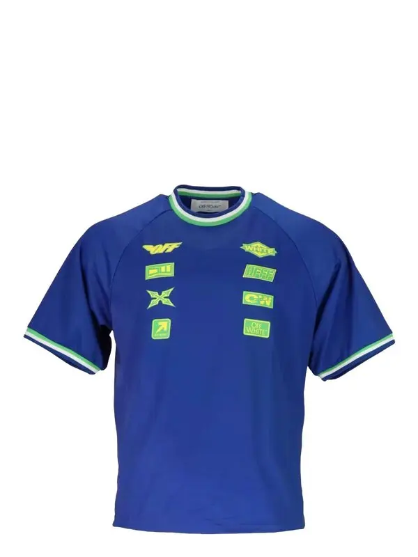 Off-White Multi-patch Short Sleeve T-shirt - Blue