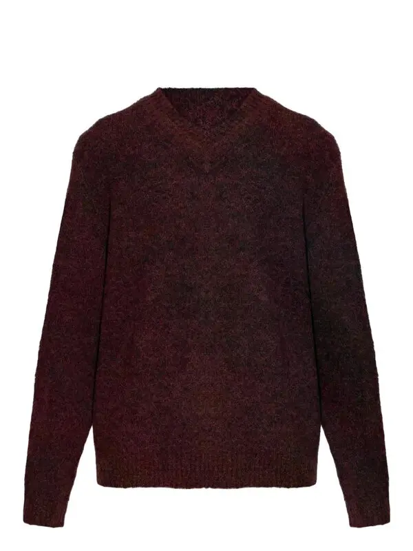 SAMSOE SAMSOE Safloyd V-neck Knitted Sweater - Red