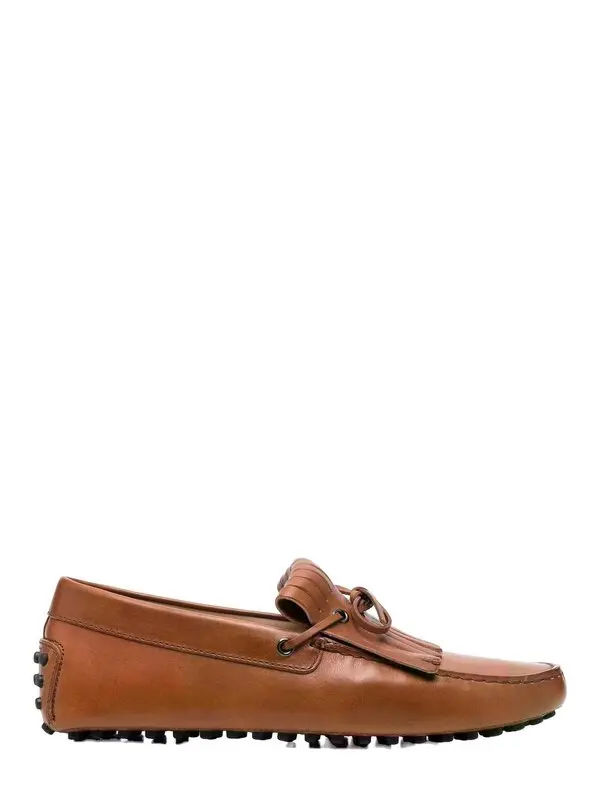 TOD'S Fringe Detail Loafers - Brown
