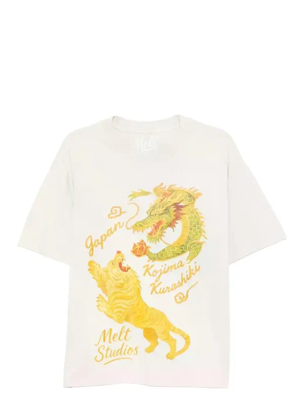MELT Graphic-printed T-shirt - Neutrals