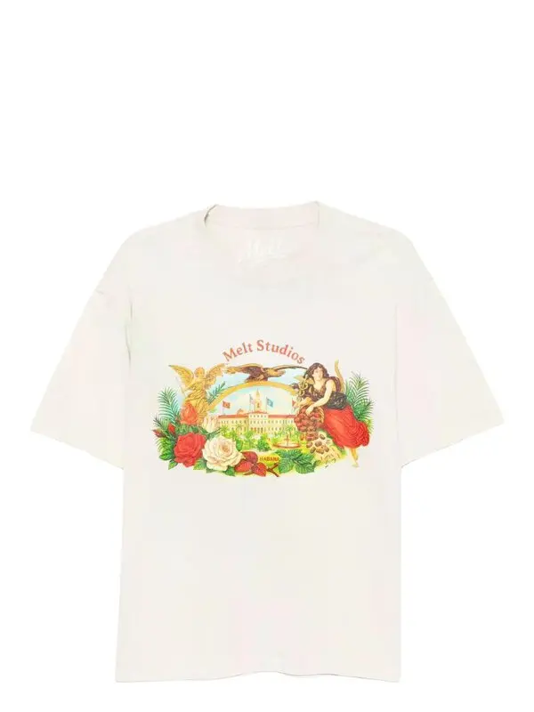 MELT Graphic-printed T-shirt - Neutrals