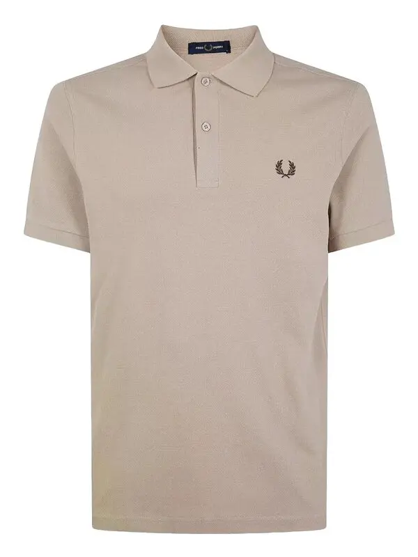 Fred Perry Logo-embroidered Polo Shirt - Neutrals
