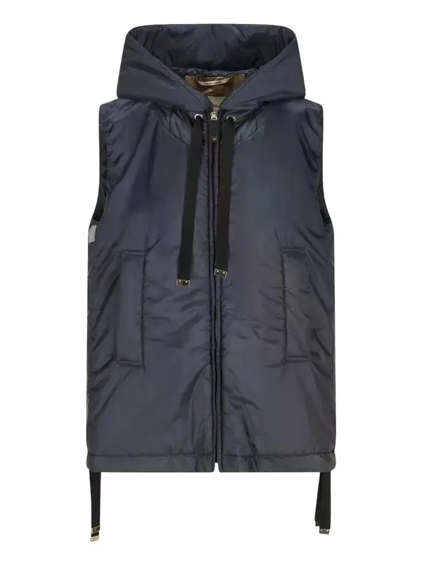 Max Mara Hooded Sleeveless Gilet - Blue
