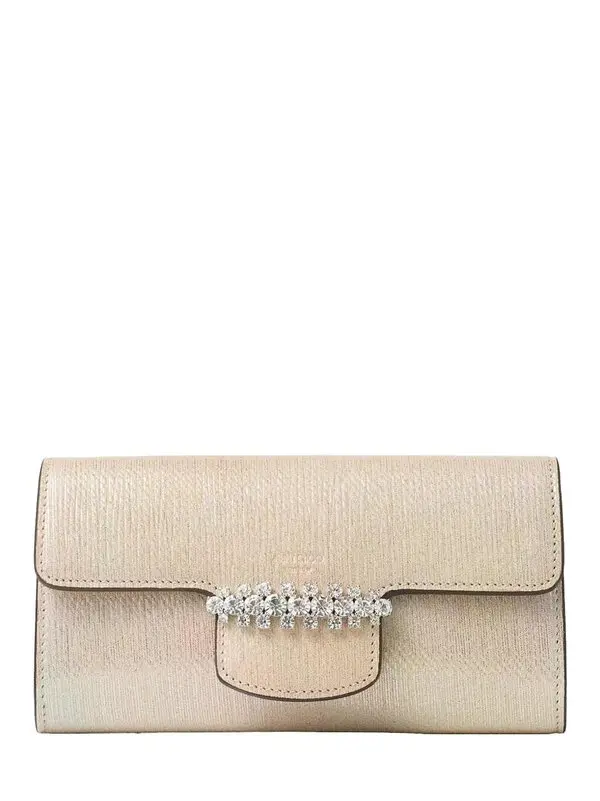 JIMMY CHOO Bing Chain Wallet - Neutrals
