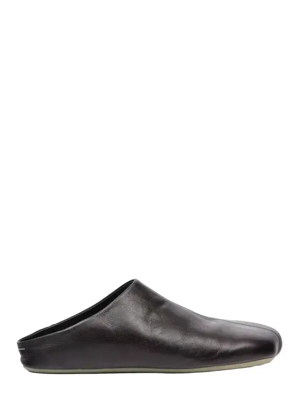 MAISON MARGIELA Leather Flat Mules - Black