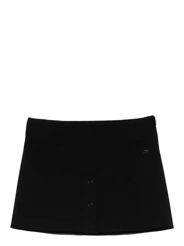 COURREGES Logo Mini Skirt - Black