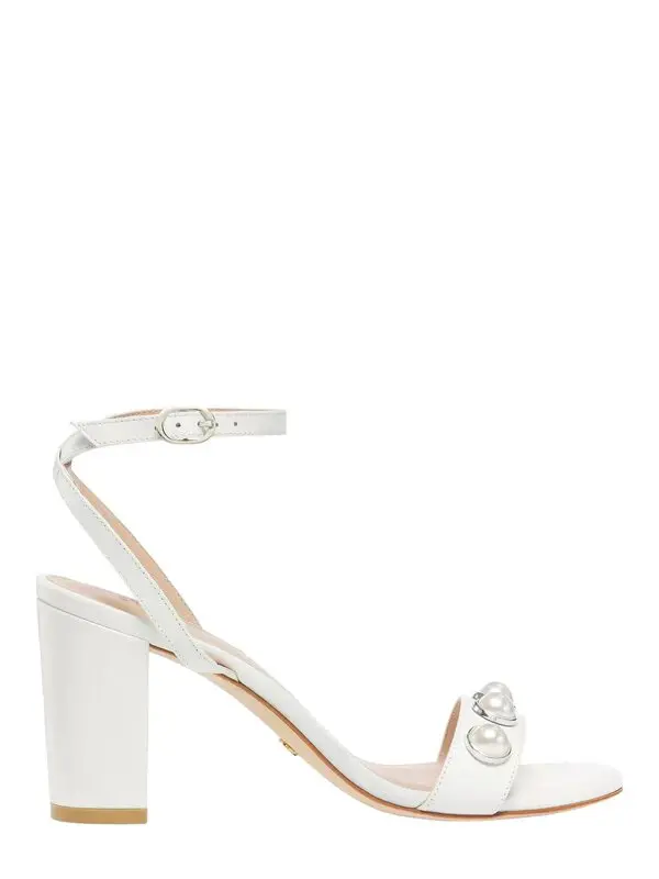STUART WEITZMAN 80mm Nearlybare Portia Heeled Sandals - White