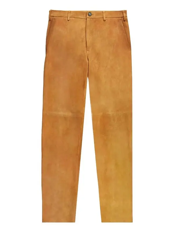 SLOWEAR Suede Trousers - Brown