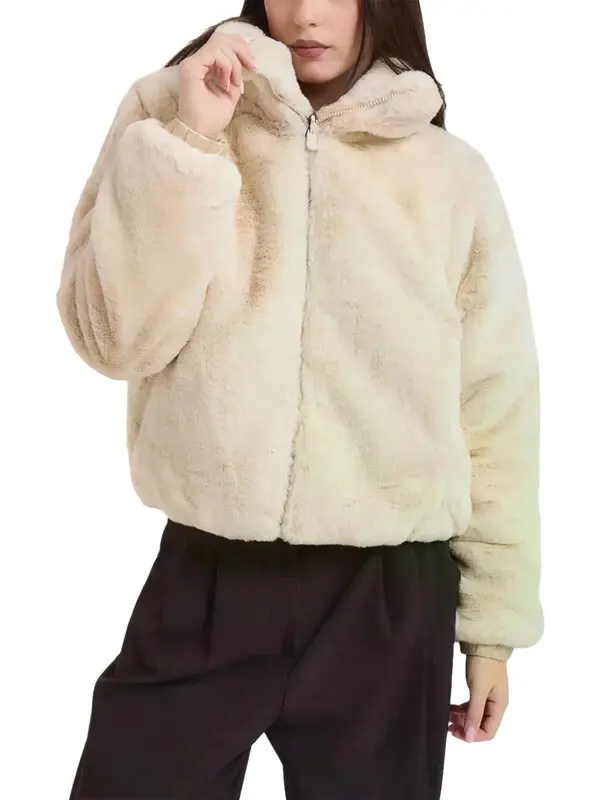 SAVE THE DUCK Faux-fur Jacket - Neutrals
