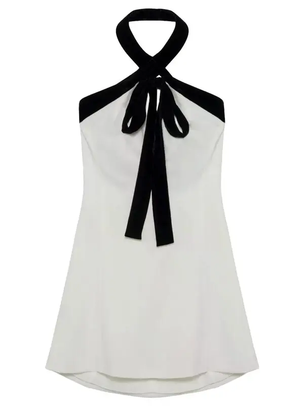 Simkhai Jolie Velvet-tie Mini Dress - White