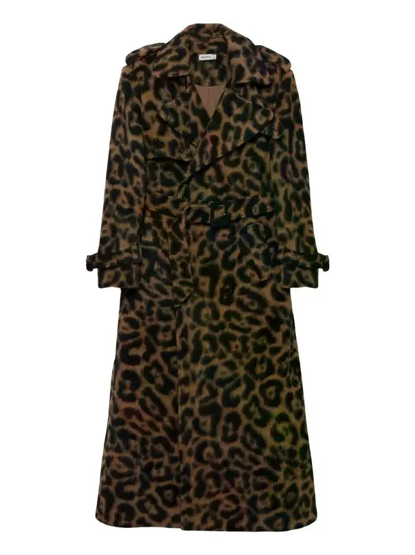 Simkhai Rumi Leopard Print Belted Coat - Brown