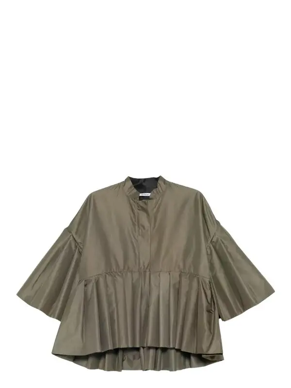 PARLOR Pleated Detail Jacket - Green