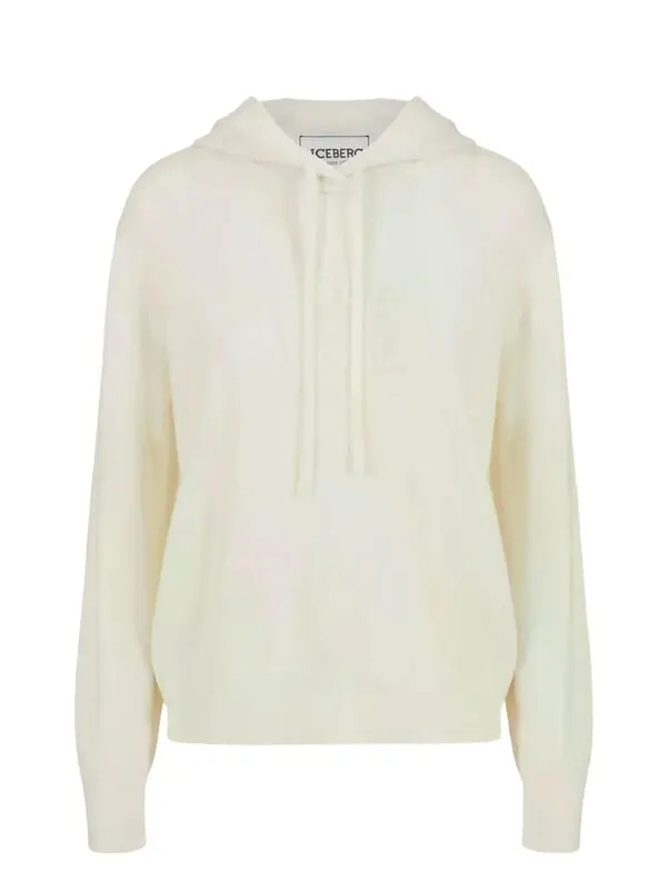 Iceberg Logo Hooded Sweatshirt - Neutrals