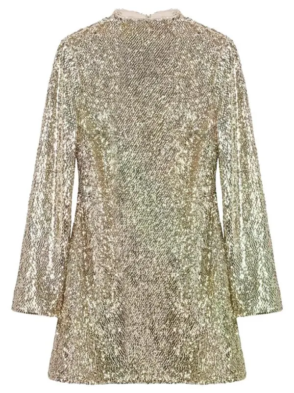 Simkhai Opal Sequin Mini Dress - Gold