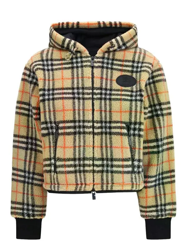 Burberry Hooded Check-pattern Jacket - Neutrals