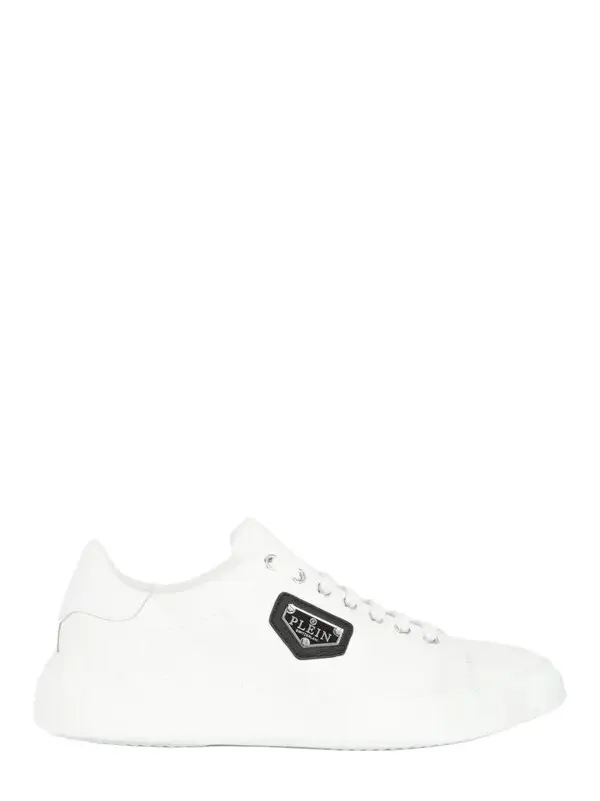 Philipp Plein Iconic Leather Sneakers - White