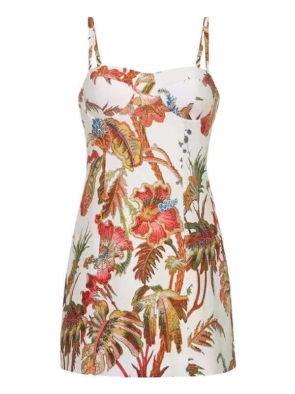 Cara Cara Claudine Floral Mini Dress - White