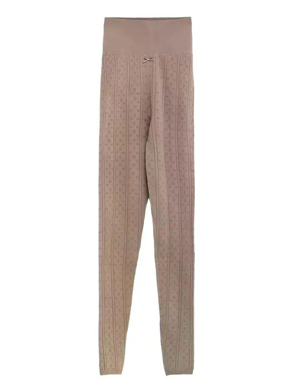 JW Anderson Pointelle Bow Leggings - Neutrals