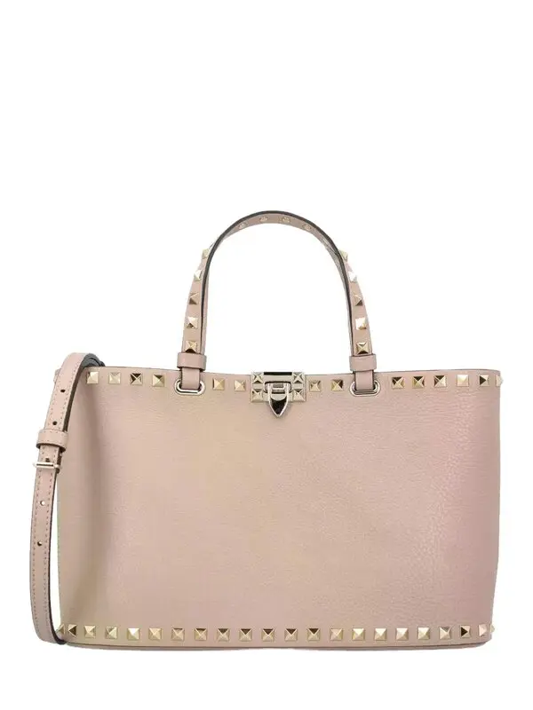 Valentino Garavani Rockstud Small Leather Tote - Pink